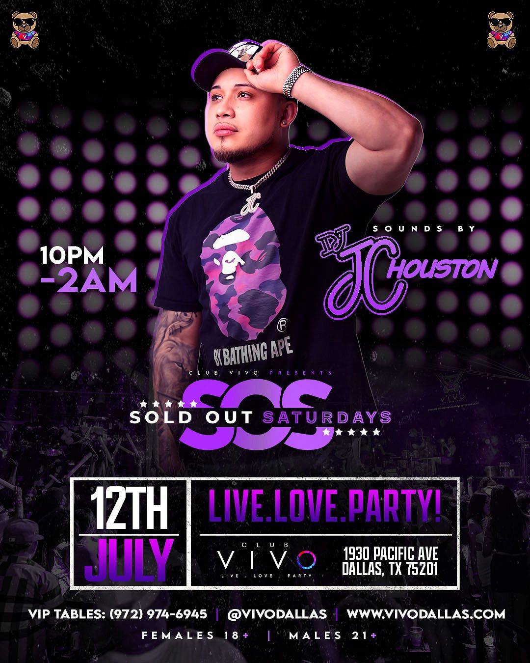 Sold Out Saturday - DJ JC Tickets at Club VIVO in Dallas by Club Vivo ...
