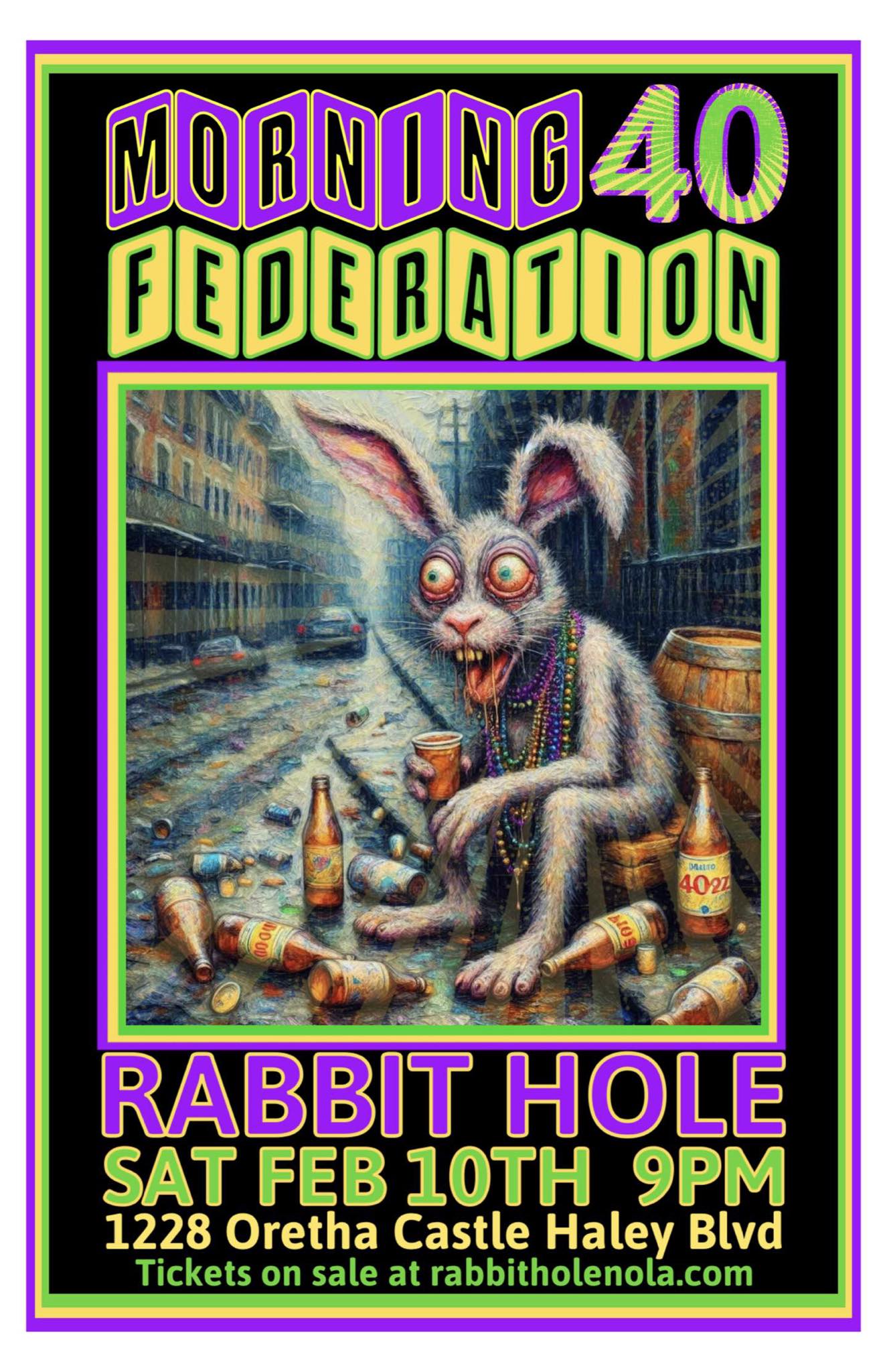 OUTSIDE: Morning 40 Federation + SPICKLE Tickets at The Rabbit Hole in ...