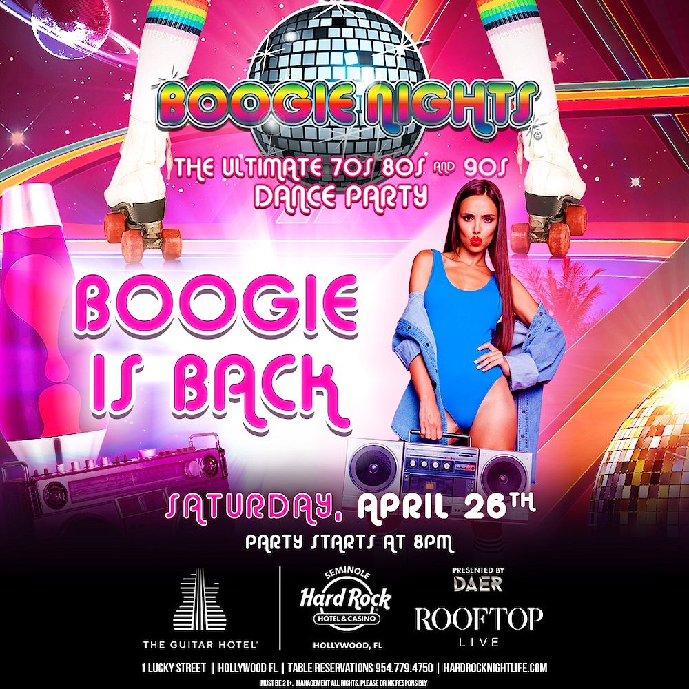 Boogie Nights 4/26 | Rooftop Live Tickets at Rooftop Live in Hollywood ...