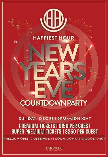 New Year's Eve Count Down Party Tickets at Happiest Hour in Dallas by ...