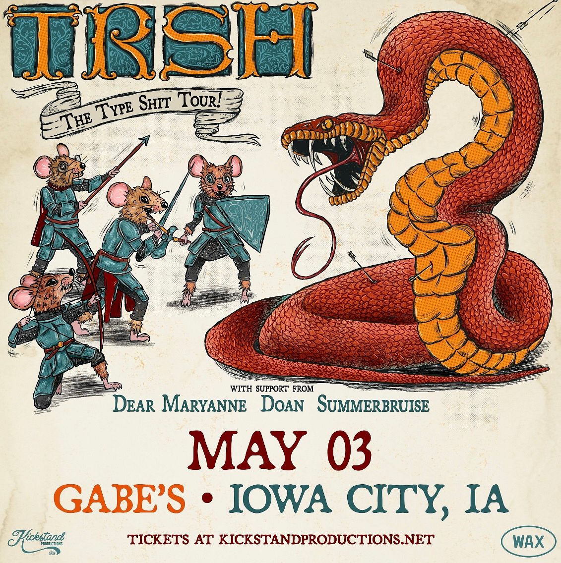 TRSH - The Type Shit Tour! Tickets at Gabe's in Iowa City by Gabe's | Tixr