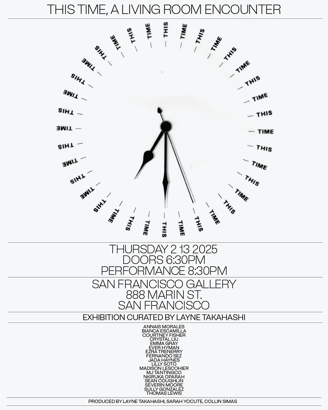 This Time, A Living Room Encounter Tickets at 888 Garage in San ...