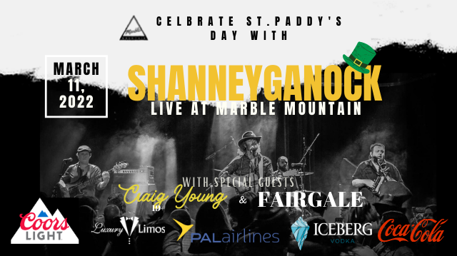 Shanneyganock live at Marble Mountain Tickets at Marble Mountain Resort ...
