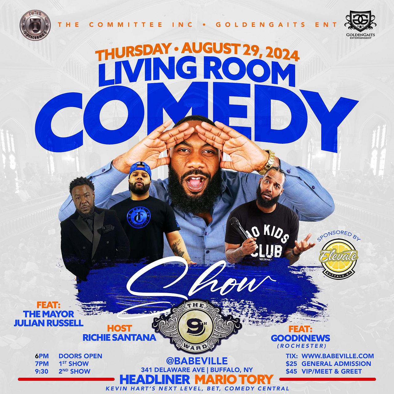 Living Room Comedy Show: Mario Tory (early show) Tickets at The 9th ...