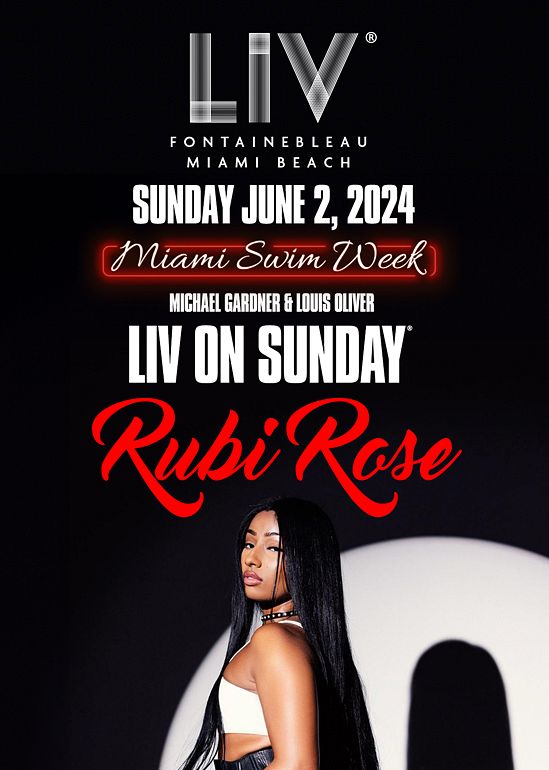 Rubi Rose Tickets at LIV in Miami Beach by LIV | Tixr
