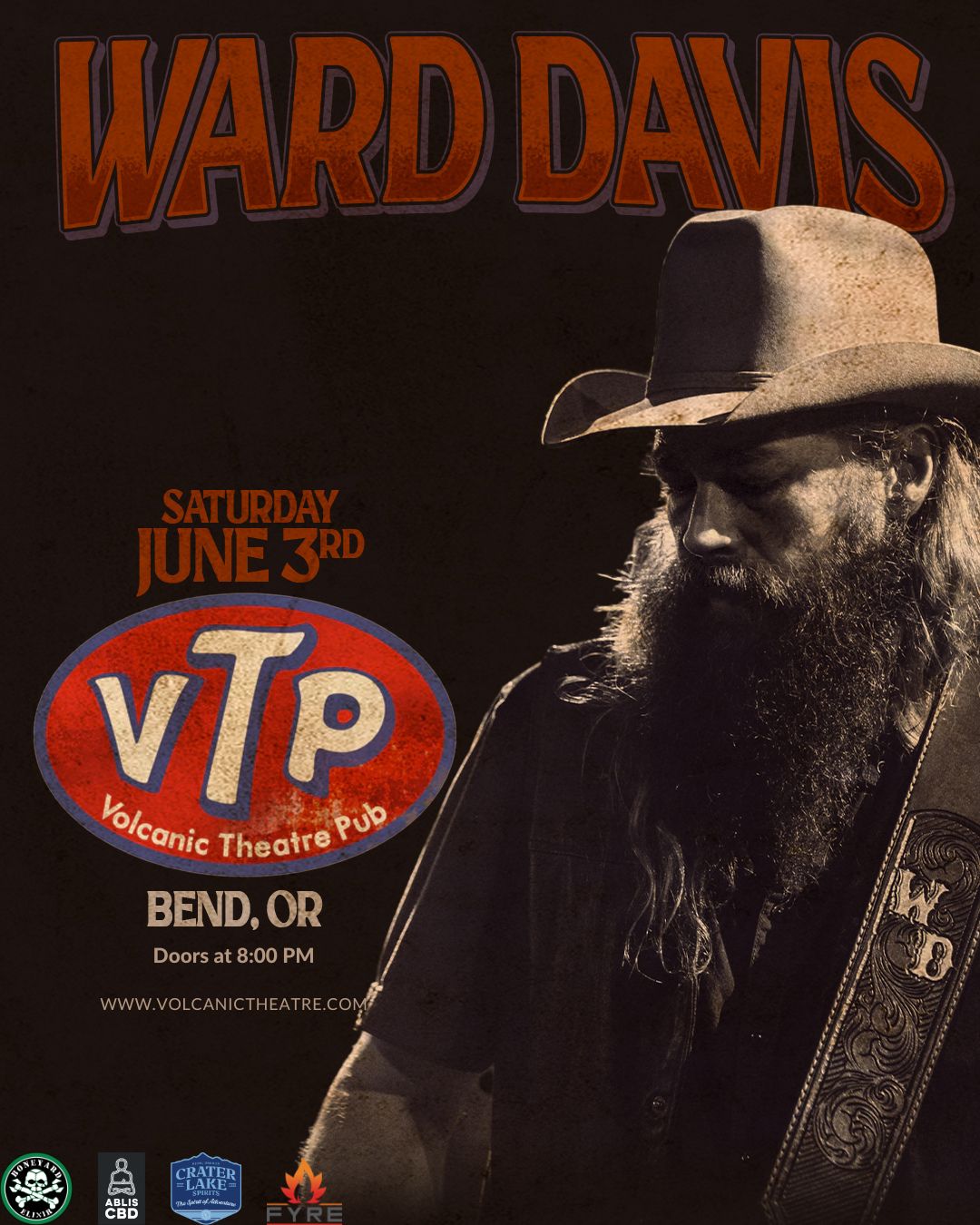 Ward Davis with Johnny Bourbon Tickets at Volcanic Theater Pub in Bend ...