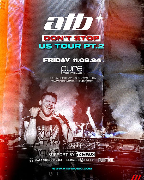 ATB Tickets at Pure Nightclub in Sunnyvale by Pure Nightclub | Tixr
