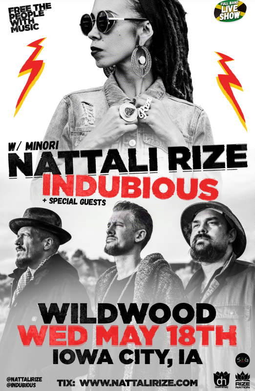 Indubious, Nattali Rize & Reggae Rapids Tickets at Wildwood in Iowa ...