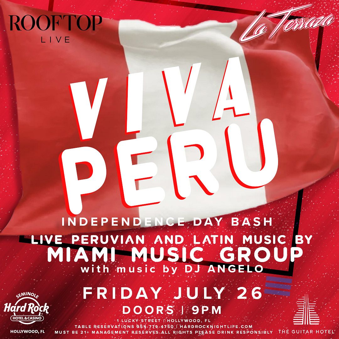 Viva Peru | Rooftop Live Tickets at Rooftop Live in Hollywood by ...
