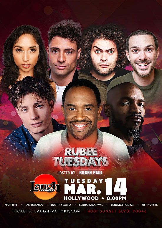 Rubee Tuesdays Tickets At Laugh Factory Hollywood In Los Angeles By Laugh Factory Hollywood Tixr