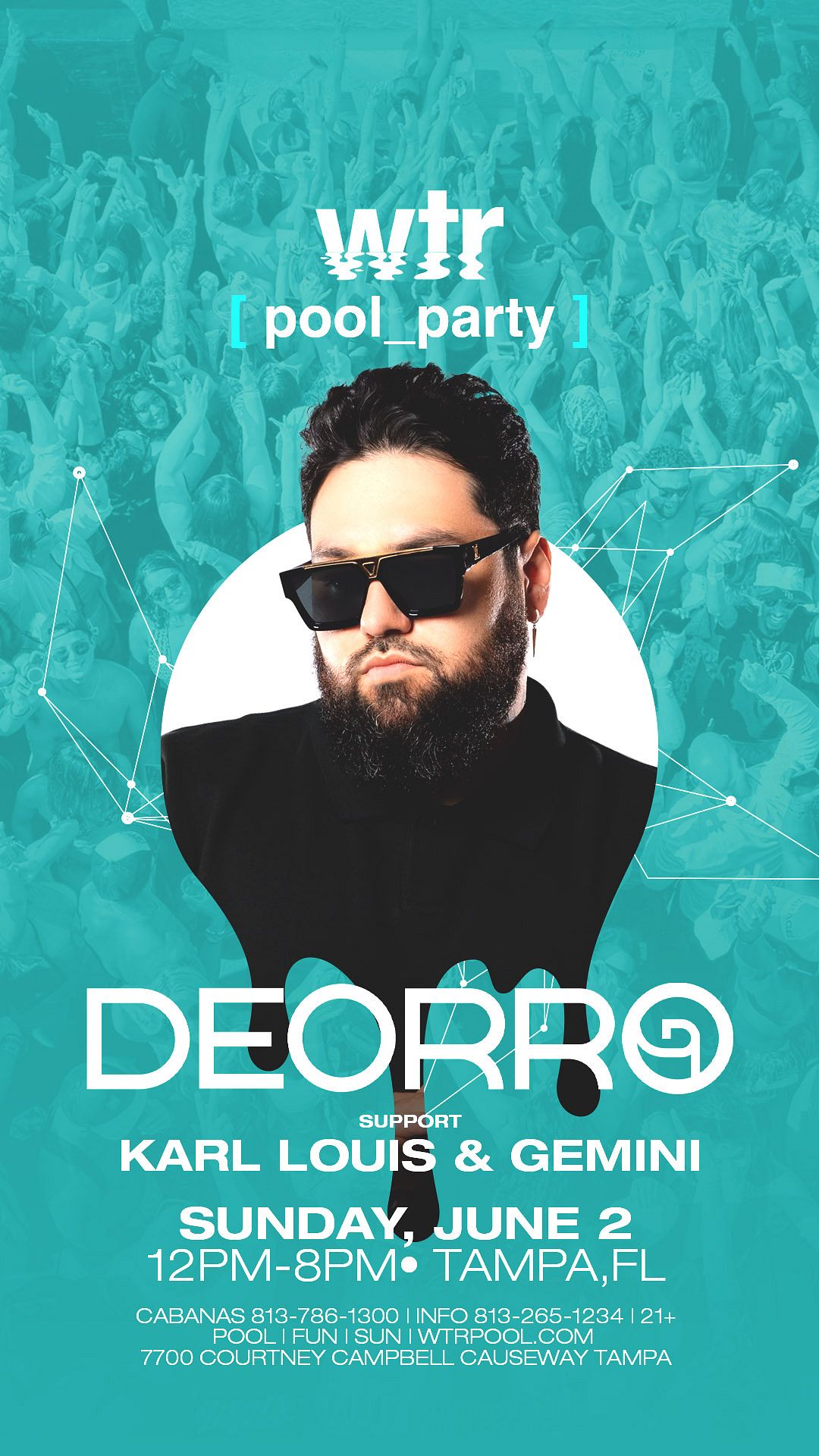 DEORRO at WTR Tickets at wtr Pool in Tampa by Pied Piper Productions | Tixr
