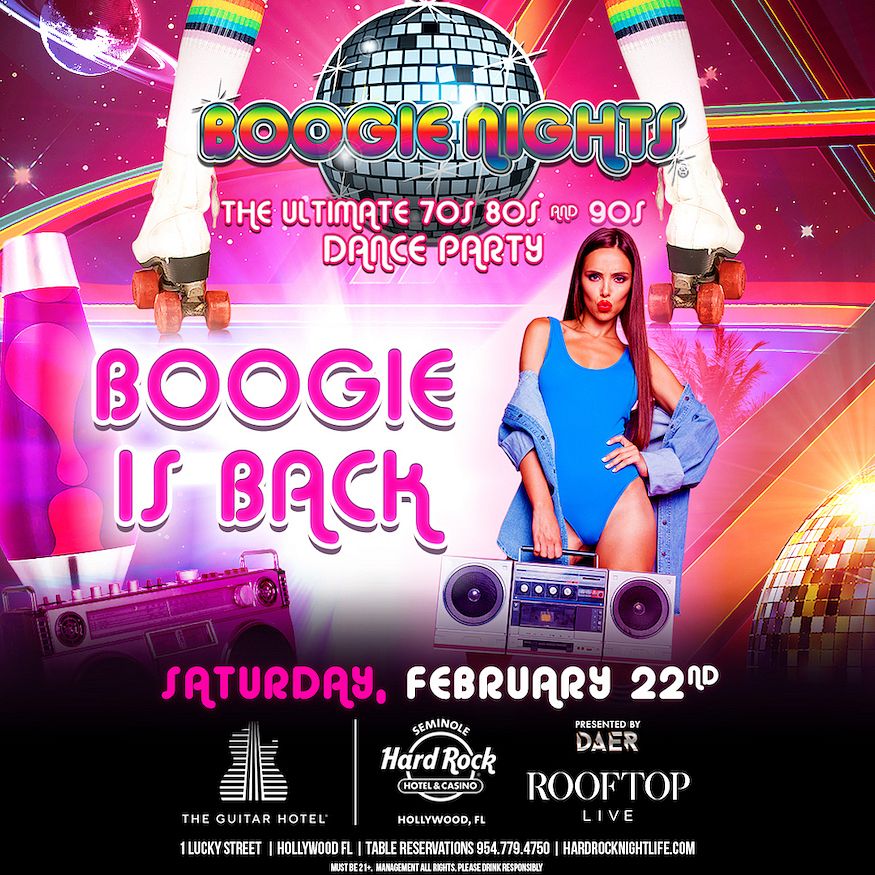 Boogie Nights February 22nd | Rooftop Live Tickets at Rooftop Live in ...