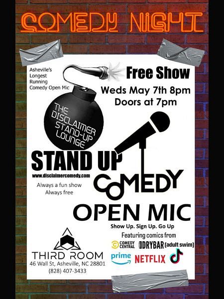 Disclaimer Stand-Up Lounge Comedy Open Mic Tickets at Third Room in ...