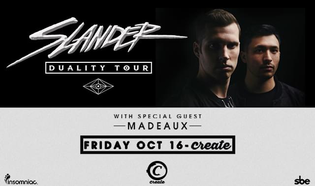 SLANDER | Duality Tour Tickets at Create Nightclub in Los Angeles by ...