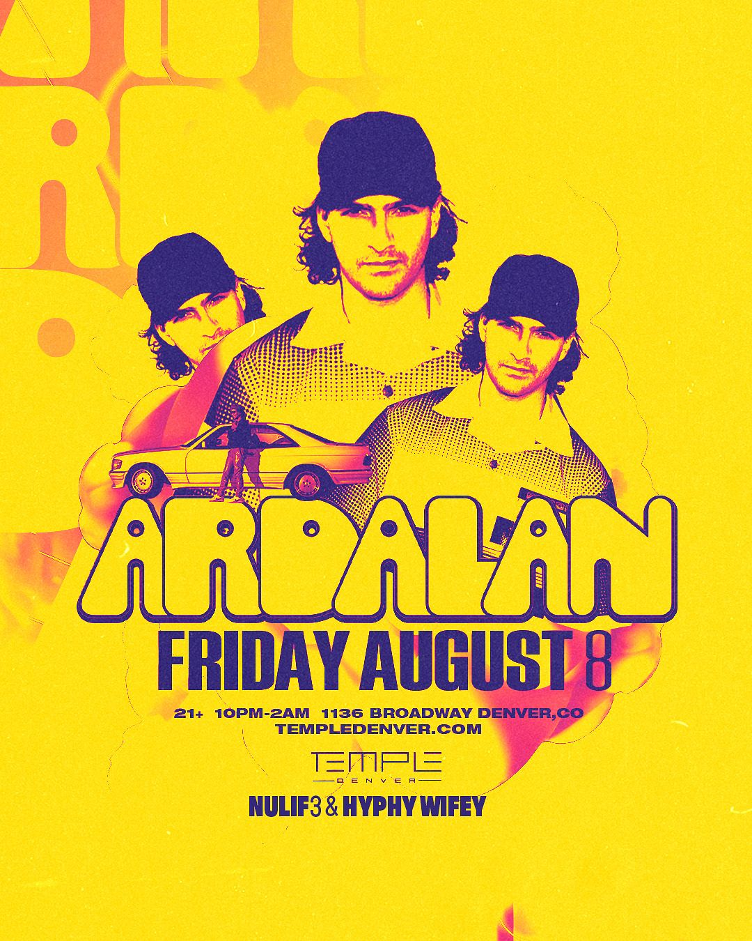 Ardalan Tickets at Temple Nightclub in Denver by Temple Nightclub ...