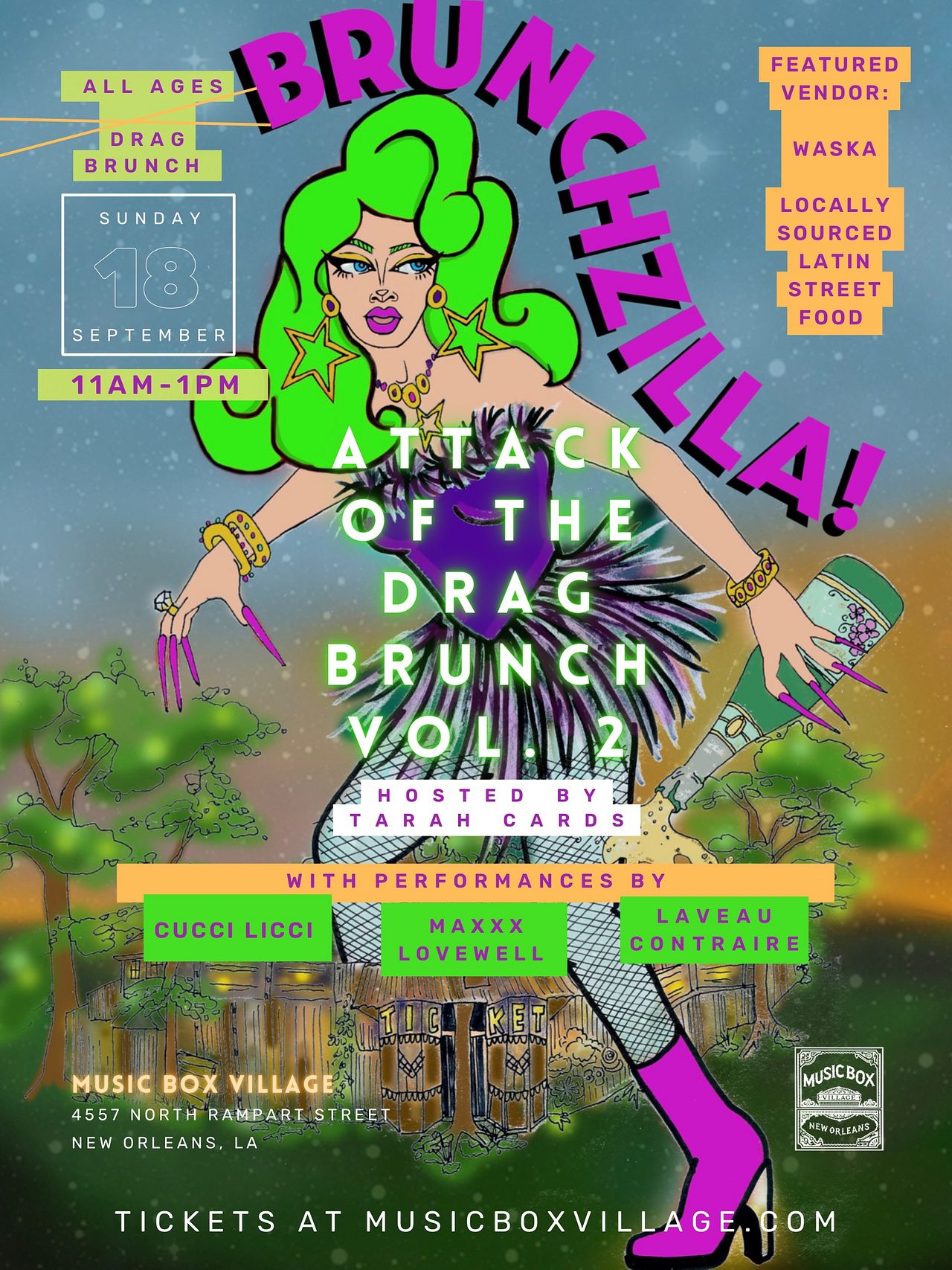 Drag Brunch hosted by Tarah Cards Tickets at Music Box Village in New ...