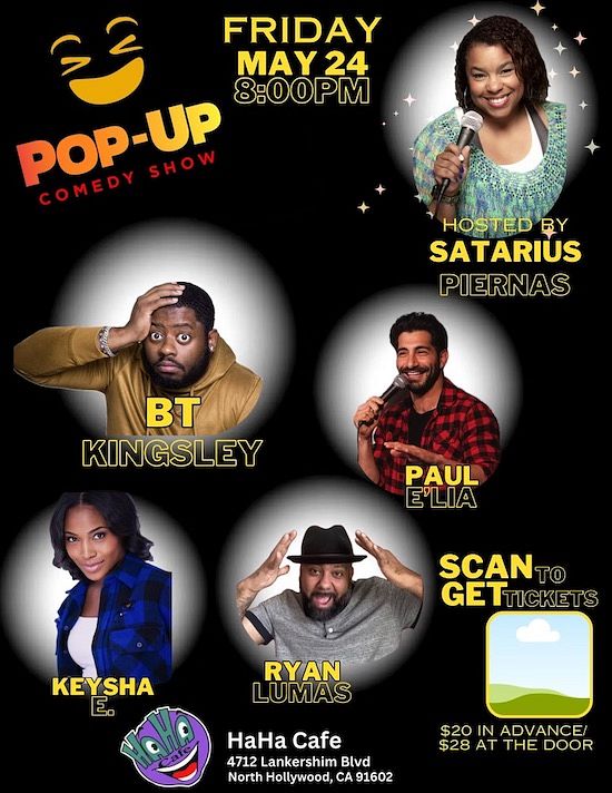 Pop Up Comedy Soul Tickets at Ha Ha Comedy Club in Los Angeles by Haha ...