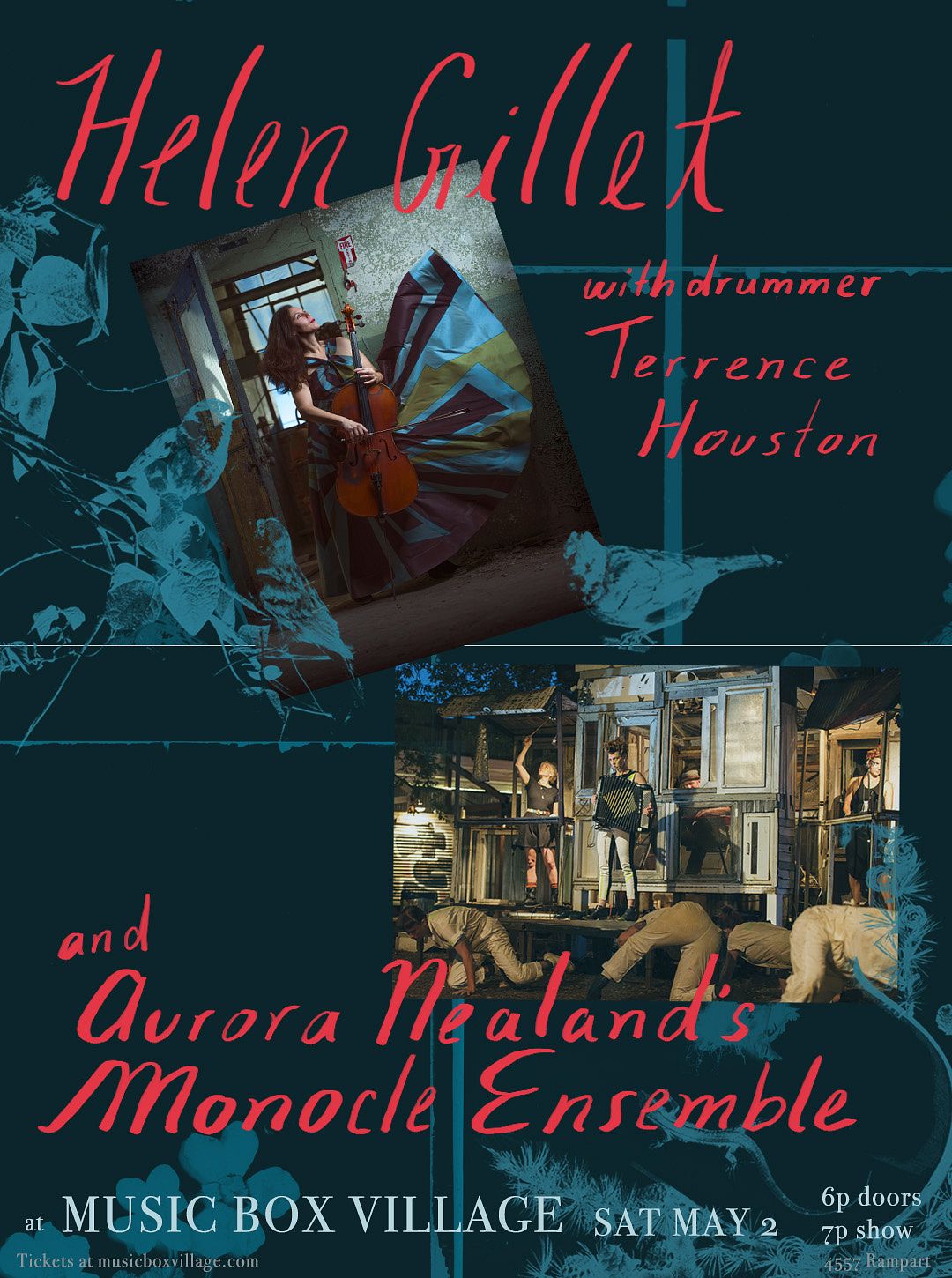 Helen Gillet with Terrence Houston, Aurora Nealand's Monocle Tickets at ...