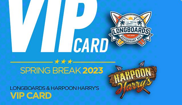 Harpoon Harry's & Longboards VIP Card Tickets at Harpoon Harry’s Beach ...