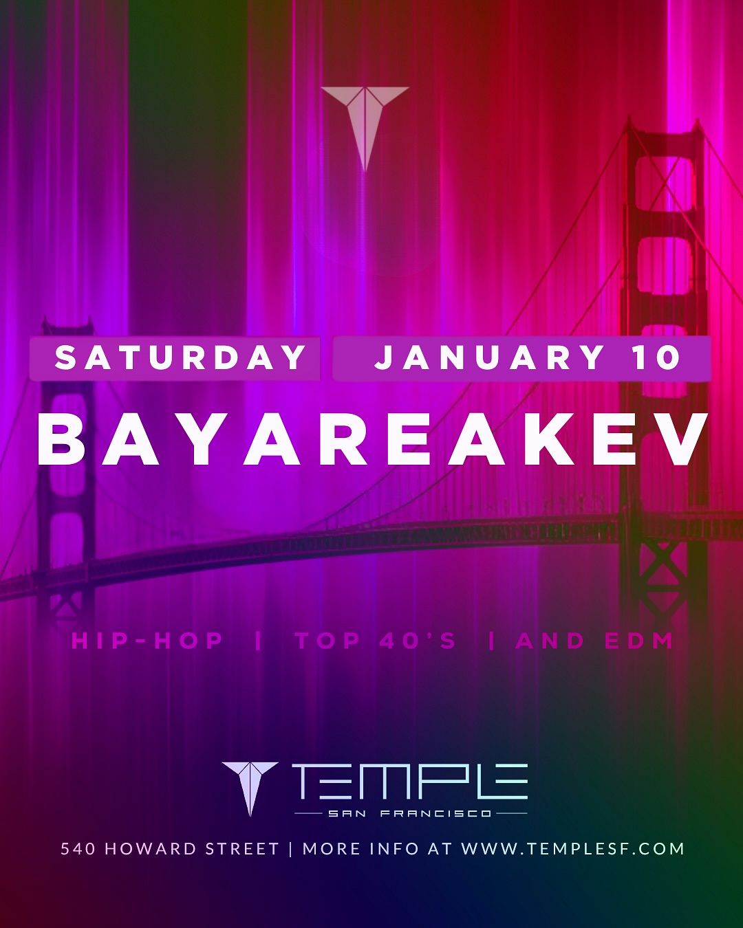 Temple Saturdays w/ BayAreaKev Tickets at Temple San Francisco in SF by ...