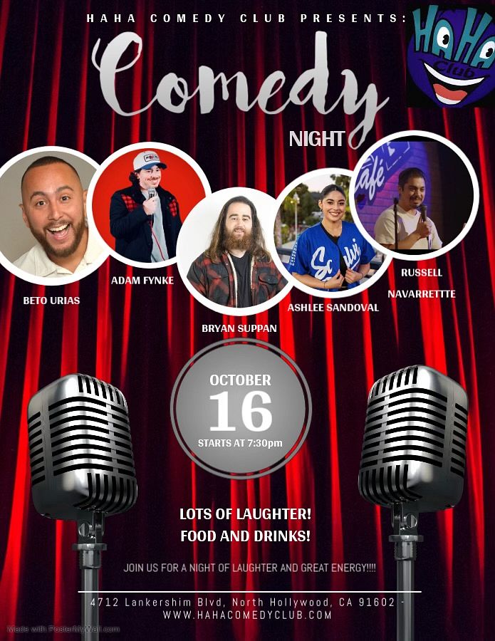 Comedy Night Tickets at Ha Ha Comedy Club in Los Angeles by Haha Comedy Club | Tixr