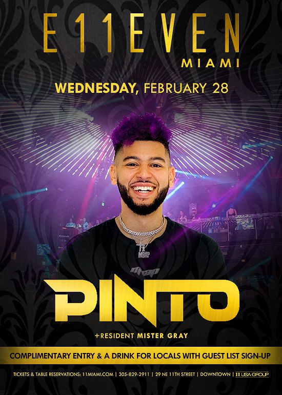 PINTO Tickets at E11EVEN Miami in Miami by 11 Miami | Tixr