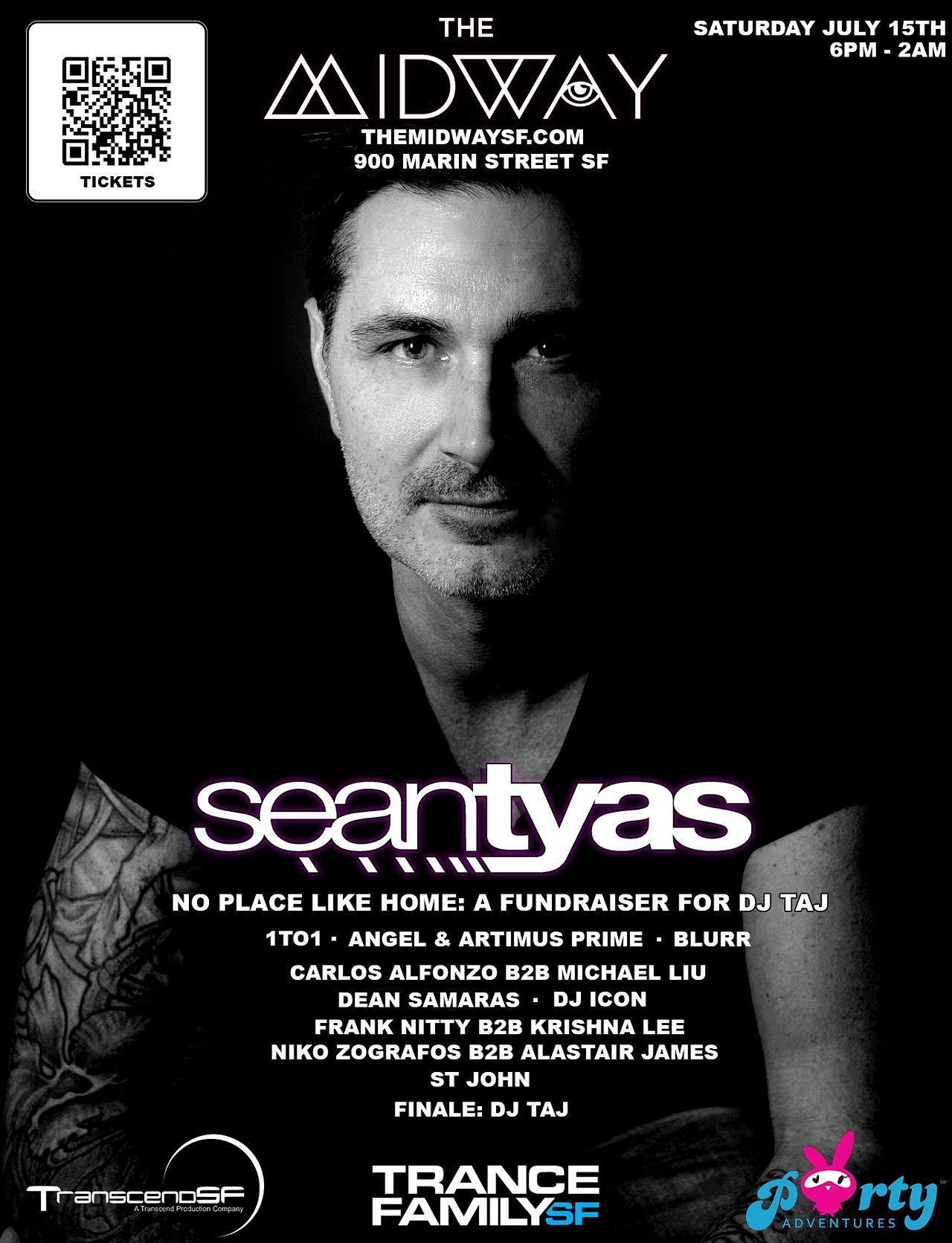 No Place Like Home: Fundraiser for DJ Taj Tickets at The Midway in San ...