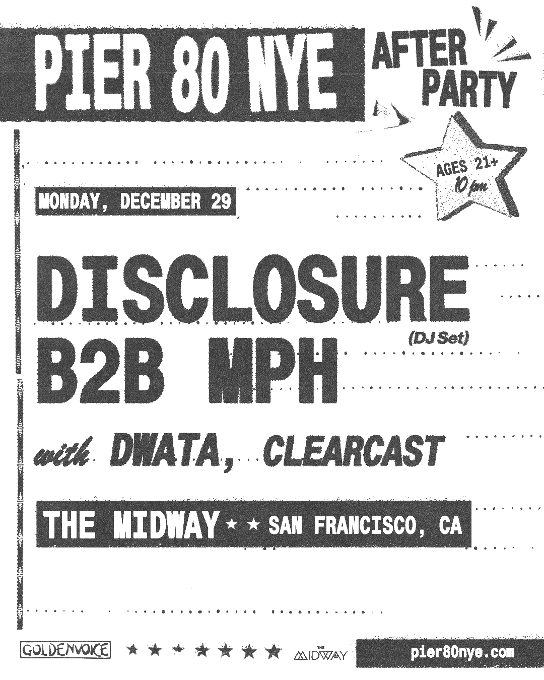The Afters: Disclosure (DJ Set) b2b MPH Tickets at The Midway in San ...