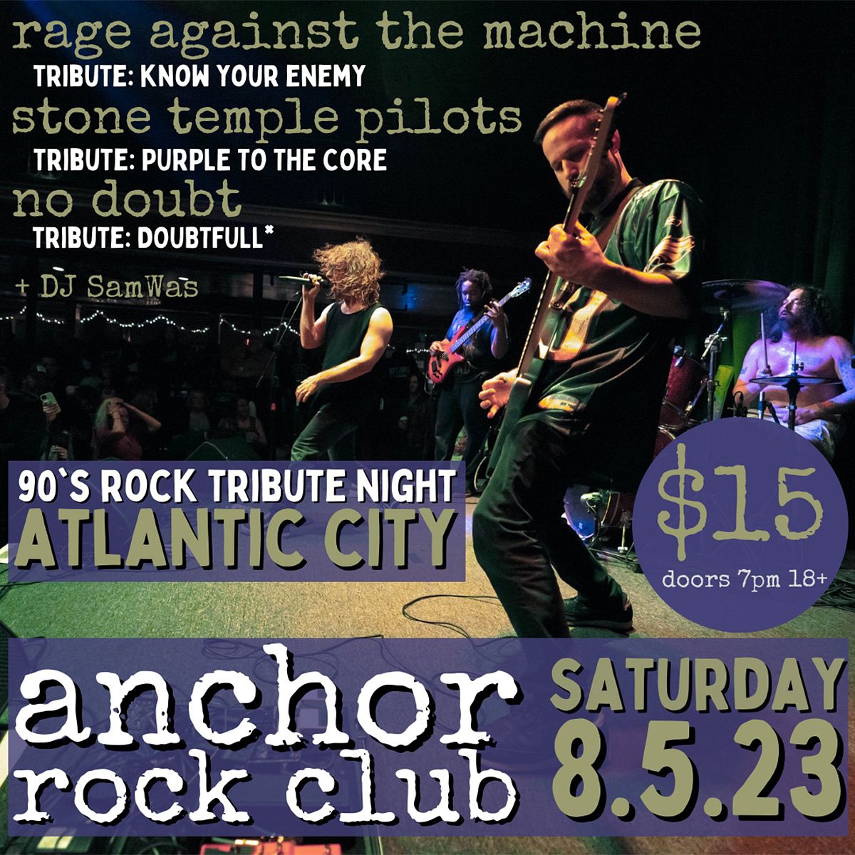 90's Rock Tribute Night Tickets at Anchor Rock Club in Atlantic City by ...