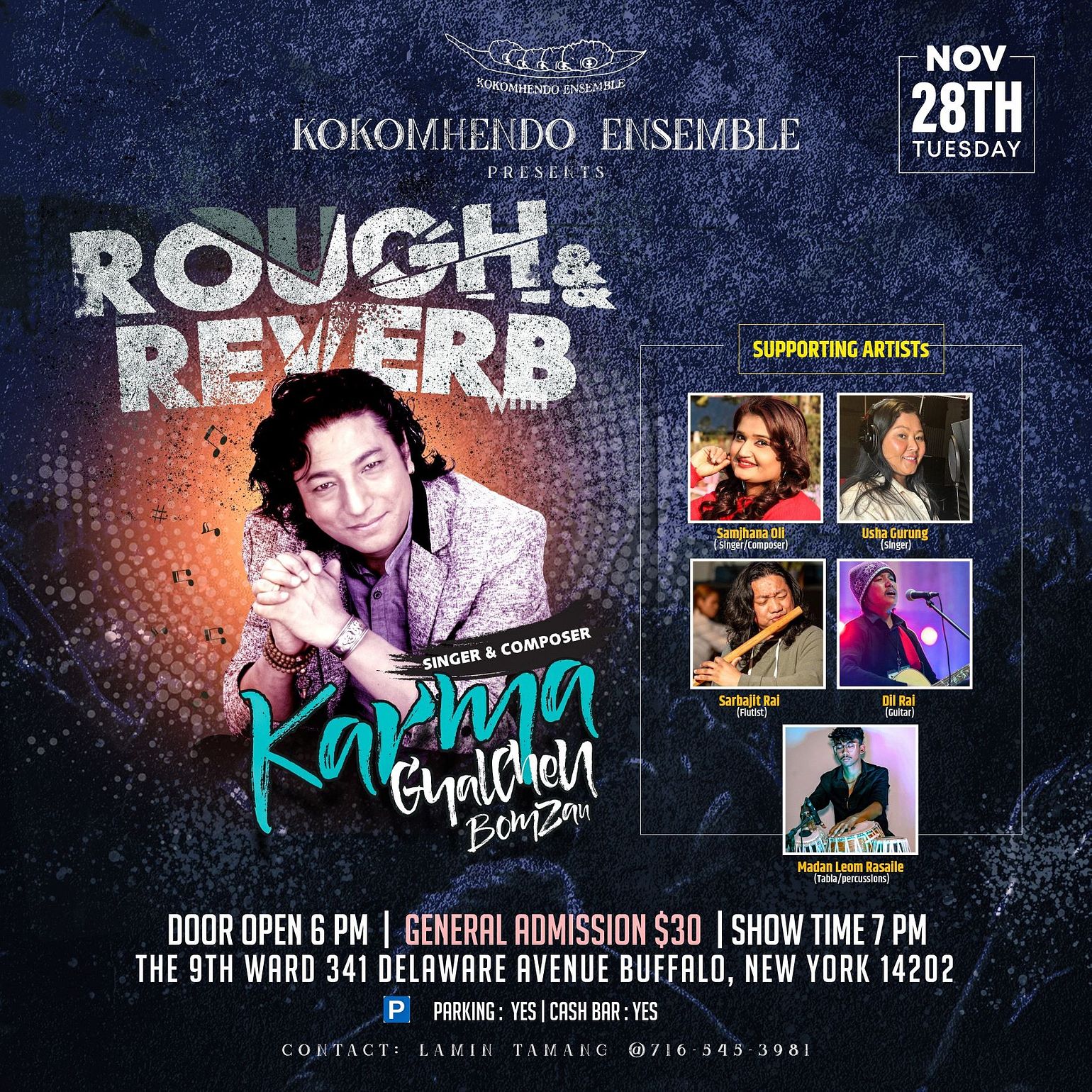 Rough & Reverb: Karma Gyalchen Bomzan Tickets at The 9th Ward in ...