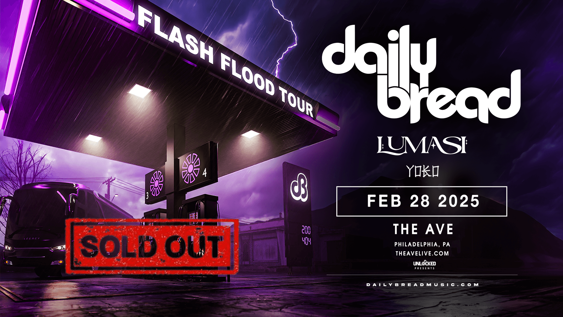 DAILY BREAD: Flash Flood Tour Tickets at The Ave Live in Philadelphia ...
