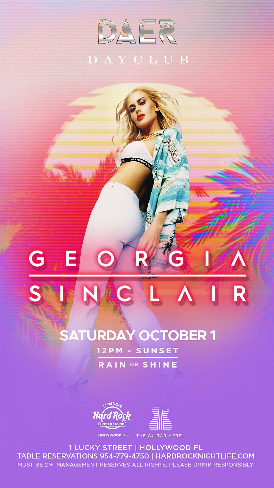 Georgia Sinclair | DAER Dayclub - Hard Rock Holly Tickets at DAER ...