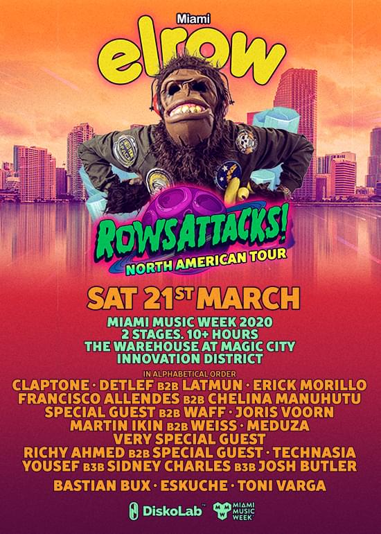 elrow Miami 2020 Tickets at Secret Warehouse TBA in Miami by DiskoLab ...