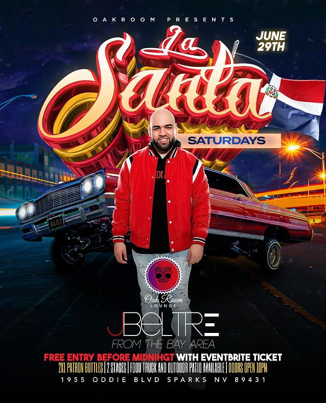 La Santa Saturday Tickets at Oak Room Lounge in Sparks by Oakroom ...