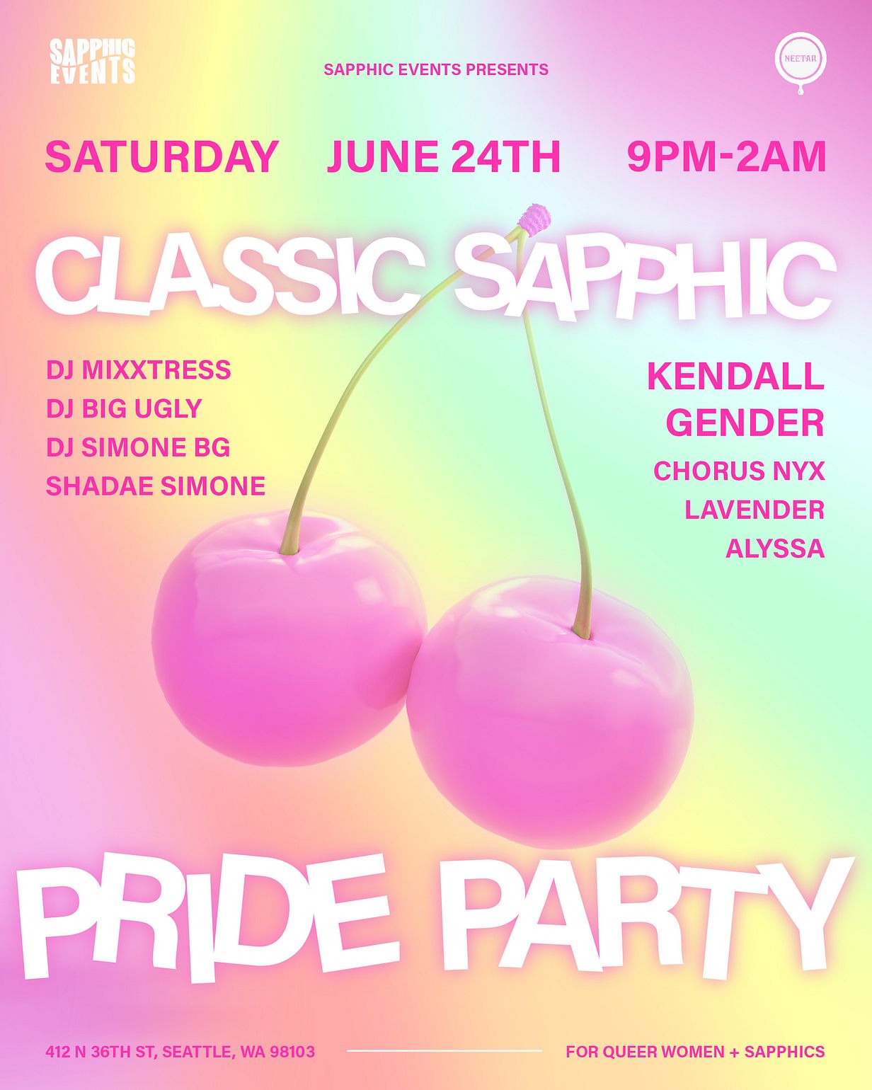 Classic Sapphic Pride Party Tickets at Nectar Lounge in Seattle by ...