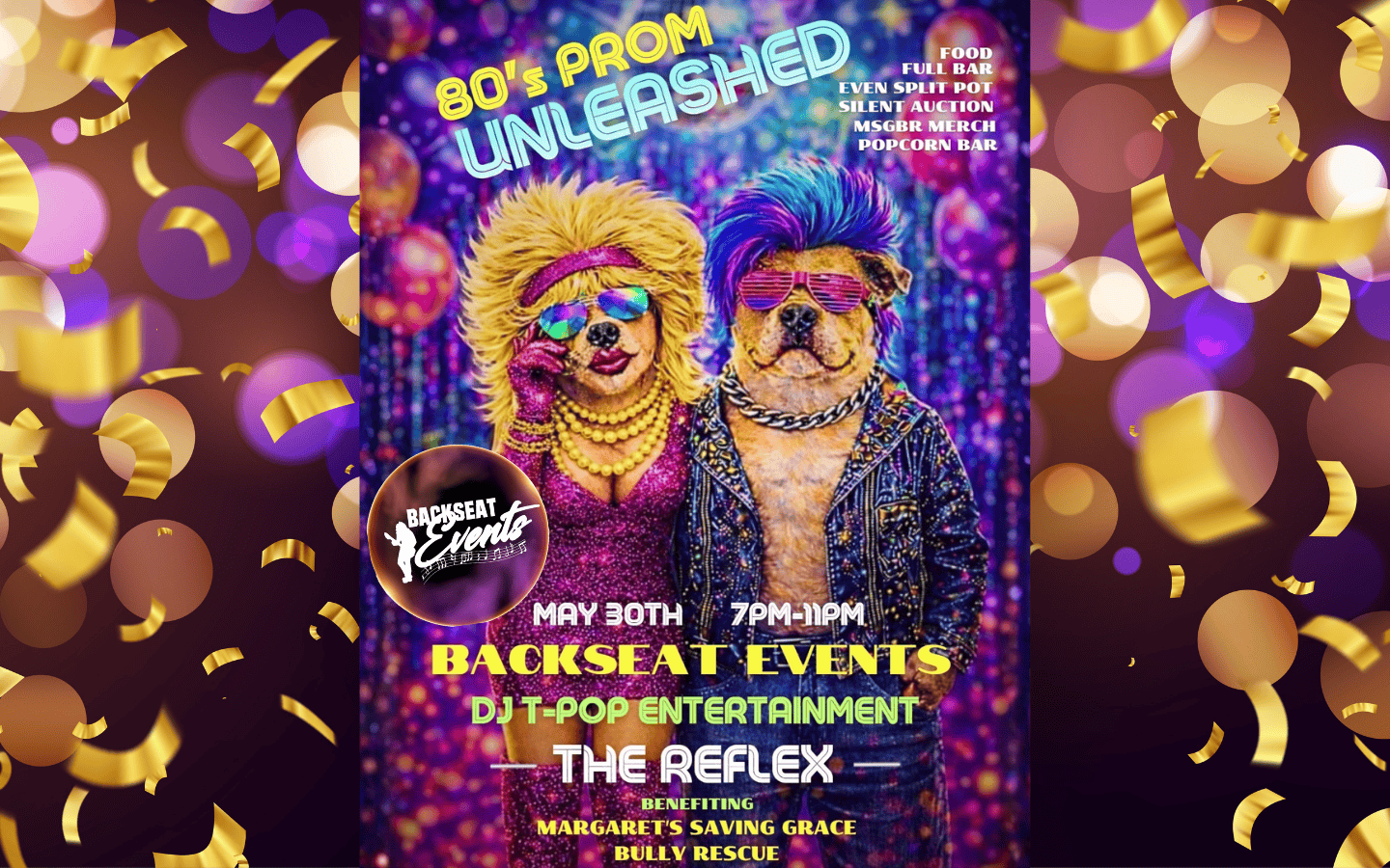 MSGBR 80'S Prom Unleashed Tickets at Backseat Events in Winchester by ...