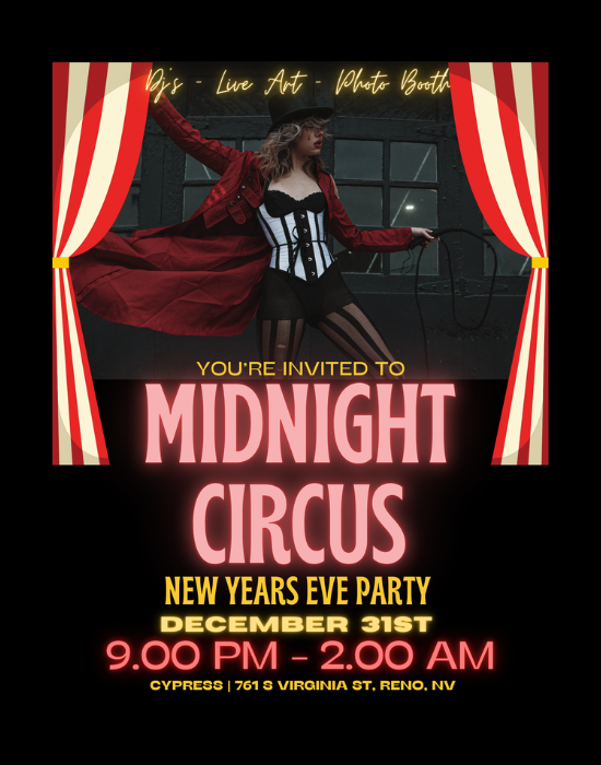 Midnight Circus NYE Party Tickets at Cypress Reno in Reno by Cypress ...