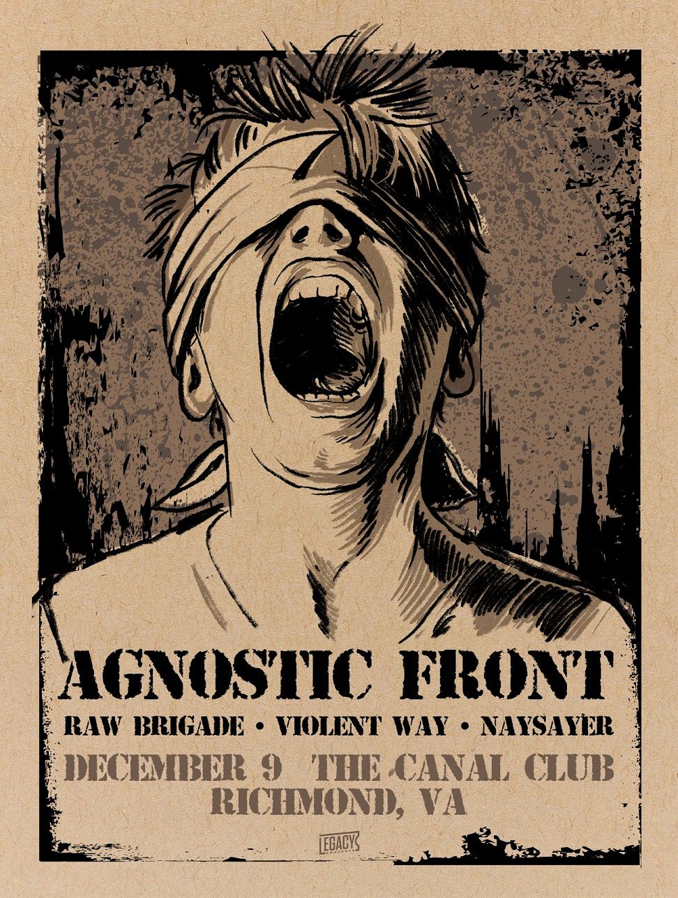 Agnostic Front Tickets at The Canal Club in Richmond by Legacy Concerts ...