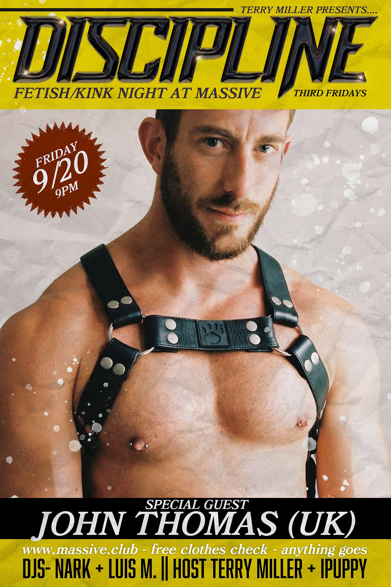 Discipline Fetish Night w/ John Thomas (UK) Tickets at Massive in Seattle by Massive Club | Tixr