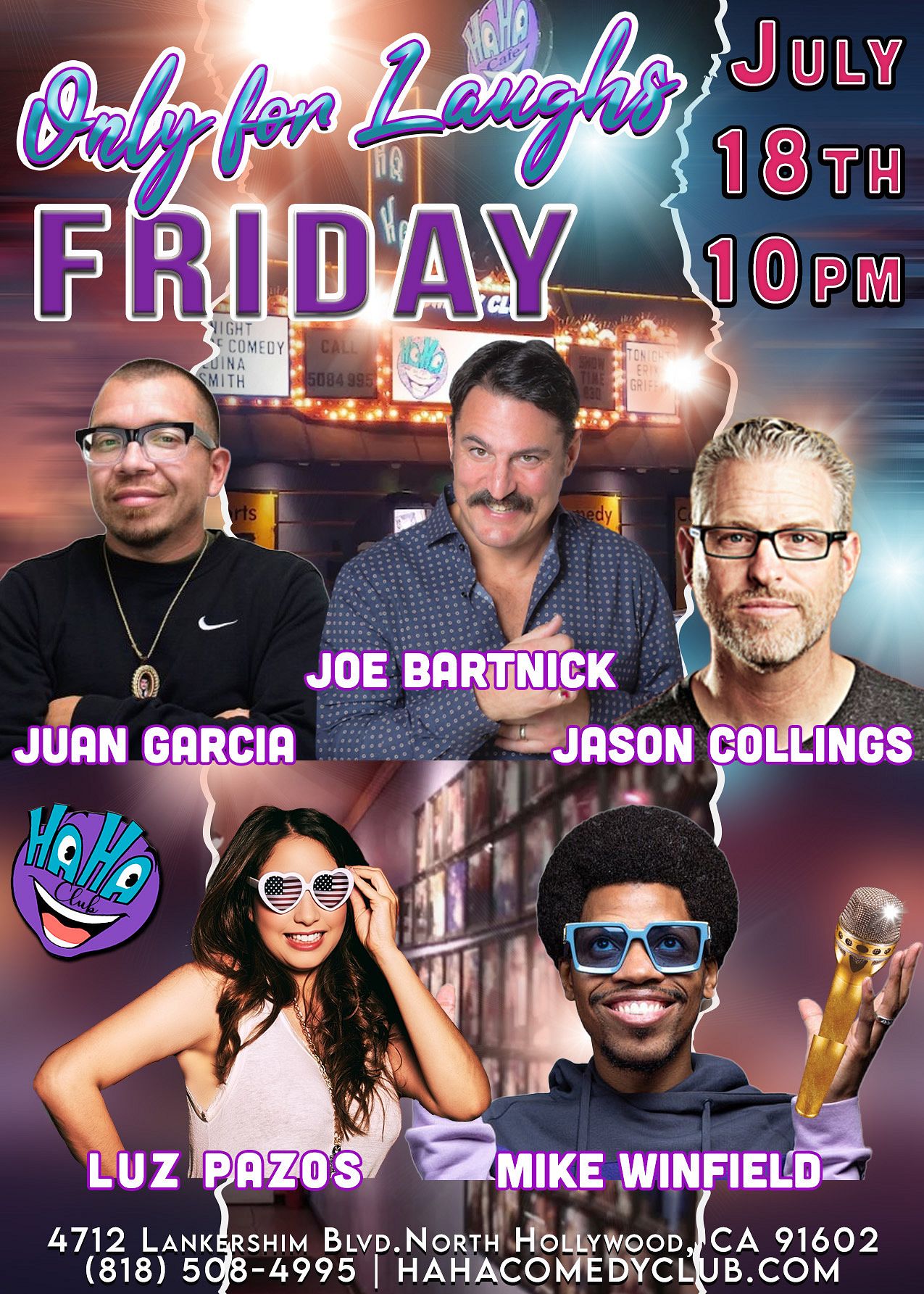 Only For Laughs Tickets at Ha Ha Comedy Club in Los Angeles by Haha ...