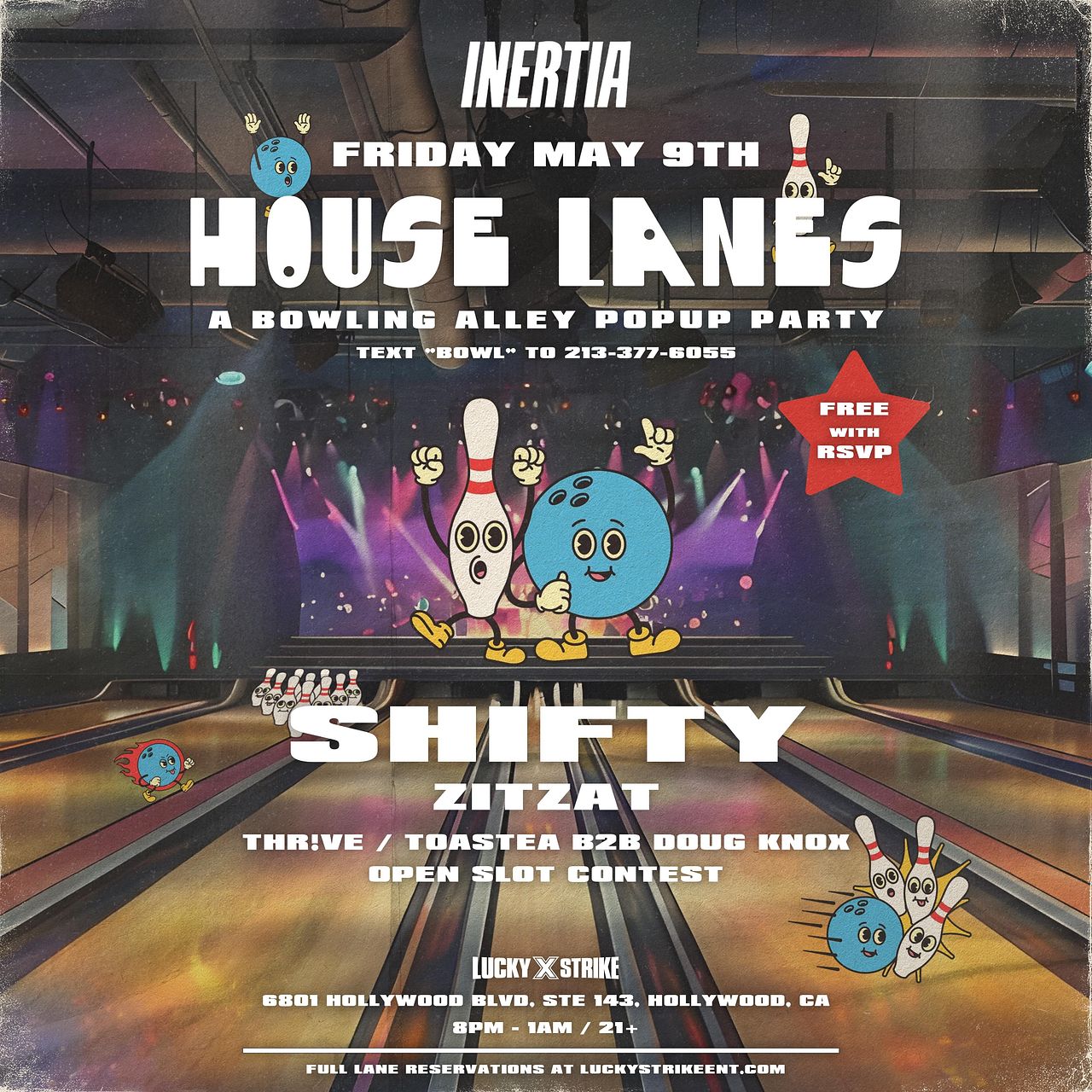 Bowling Alley Popup: SHIFTY Tickets at Lucky Strike Hollywood in Los ...