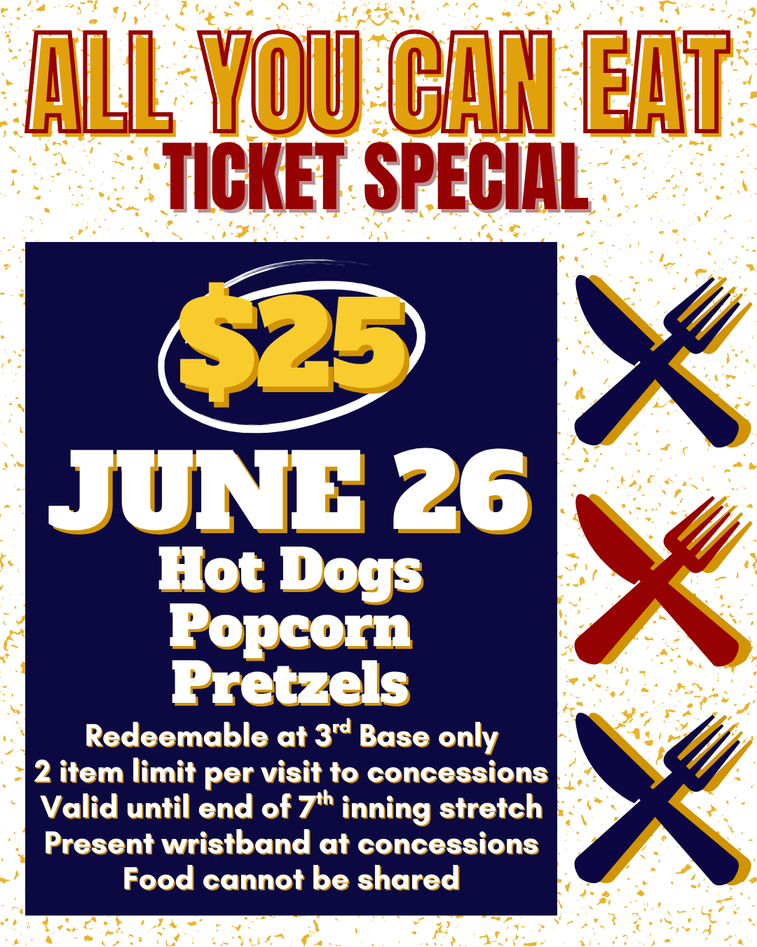All-You-Can-Eat Ticket 6/26 Tickets at La Moderna Field in Cleburne by ...