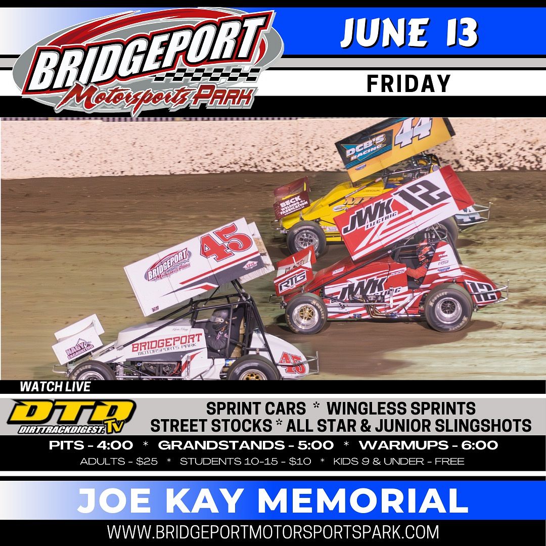 JOE KAY MEMORIAL - FRIDAY Tickets at Bridgeport Motorsports Park in ...
