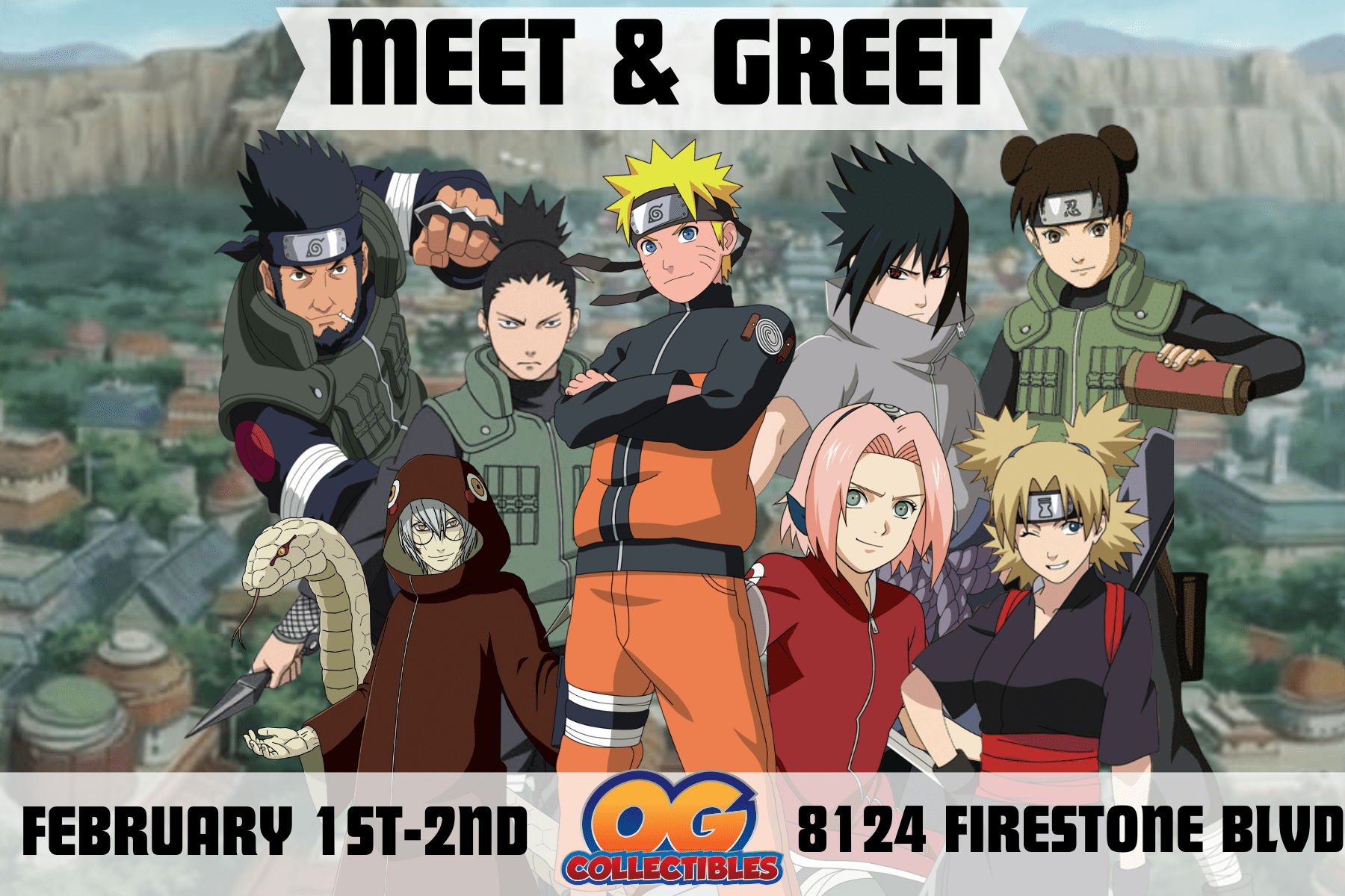 Naruto Meet & Greet Signing Tickets at OG Collectibles in Downey by OG ...