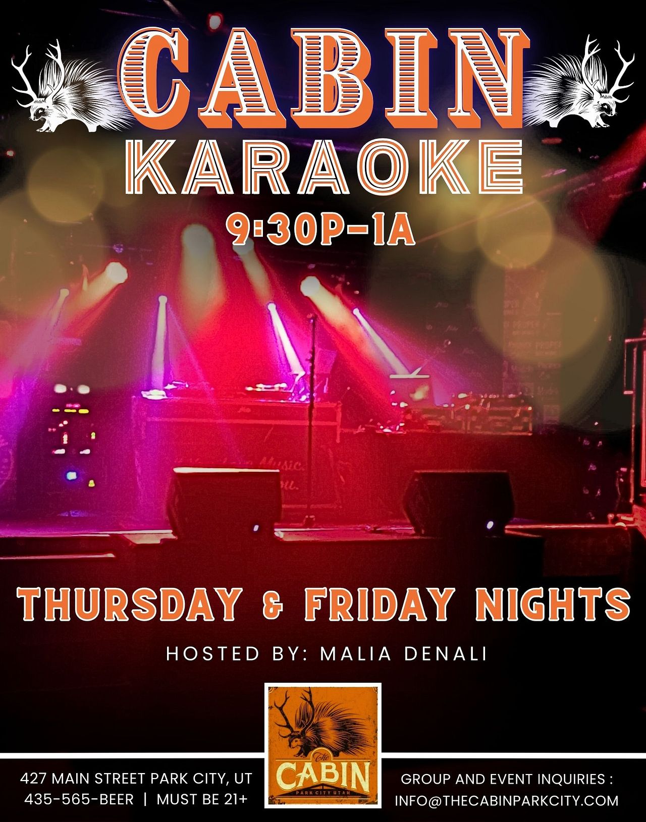 CABIN KARAOKE Tickets at The Cabin in Park City by The Cabin Park City ...