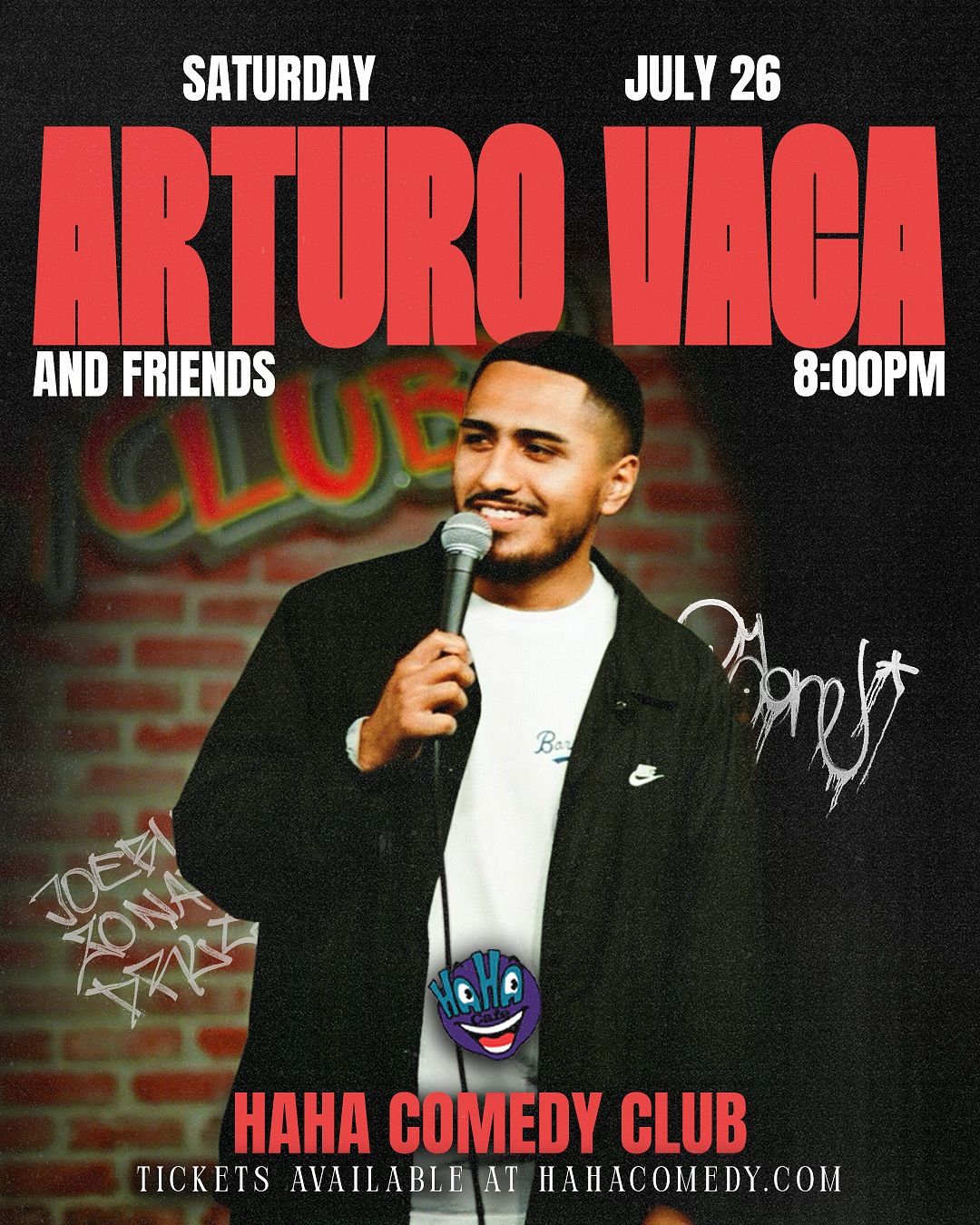 Arturo Vaca & Friends Tickets at Ha Ha Comedy Club in Los Angeles by Haha Comedy Club | Tixr