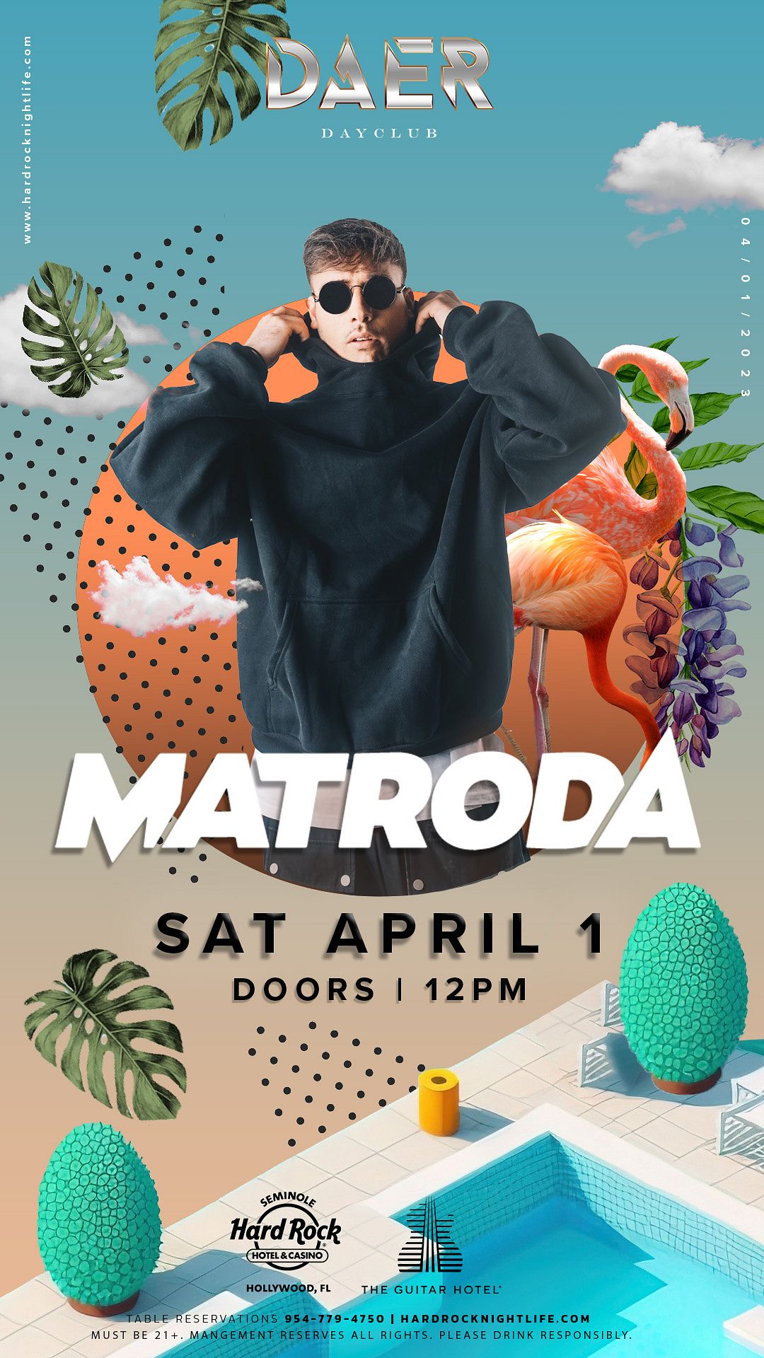 MATRODA | DAER Dayclub - Hard Rock Holly Tickets at DAER Dayclub South ...