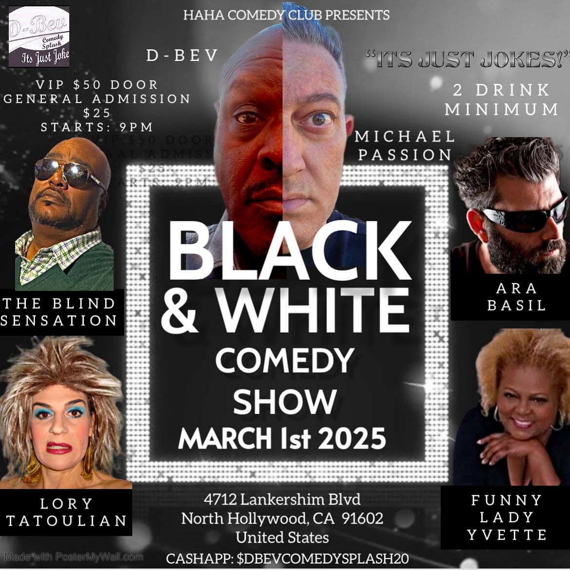 Black and White Comedy Tickets at Ha Ha Comedy Club in Los Angeles by ...