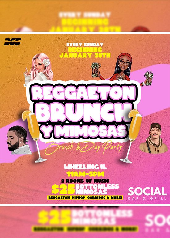 REGGAETON, BRUNCH Y MIMOSAS (21+) Tickets at Social Bar & Grill in ...