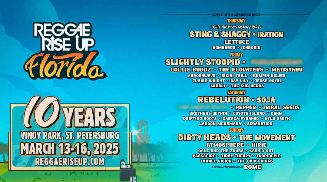 Reggae Rise Up Florida Festival 2025 Tickets at Vinoy Park in St ...